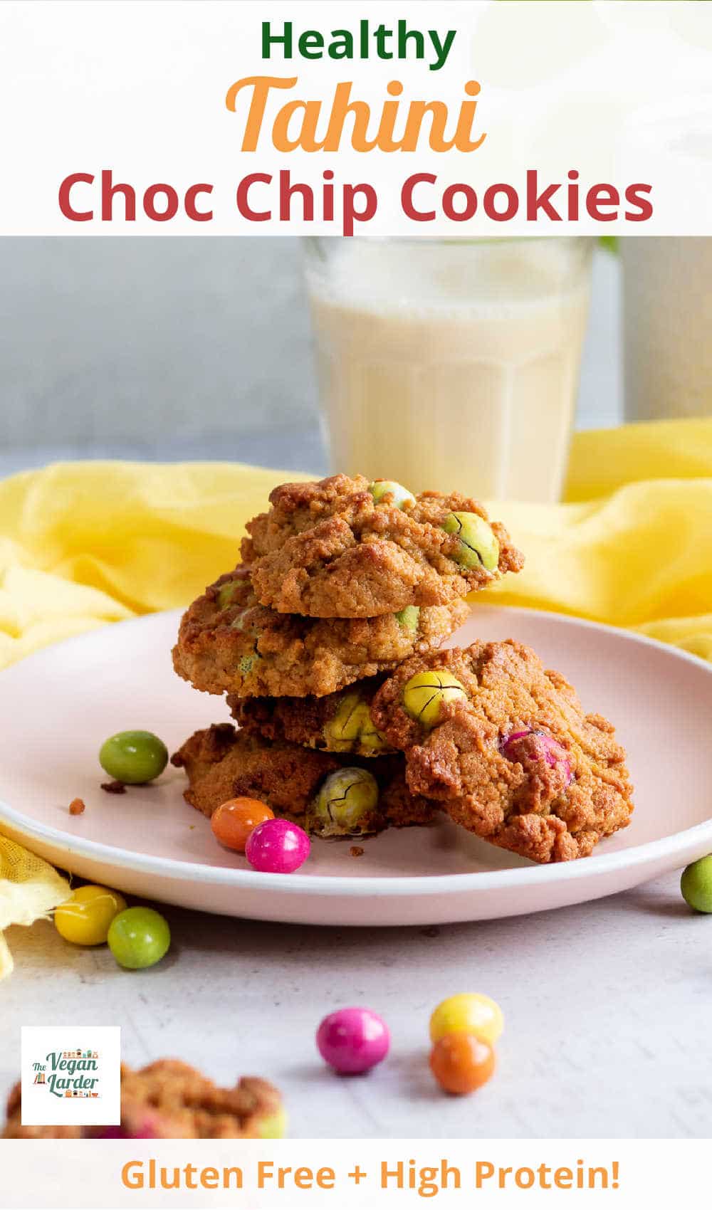 Easy Tahini Choc Chip Cookies – The Vegan Larder