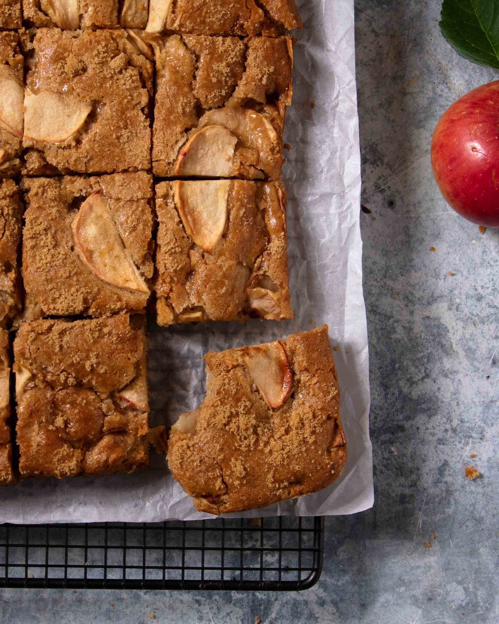 Apple Cake Tray Bake – The Vegan Larder