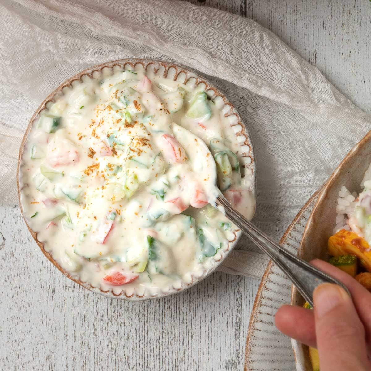 Mixed Vegetable Raita – The Vegan Larder