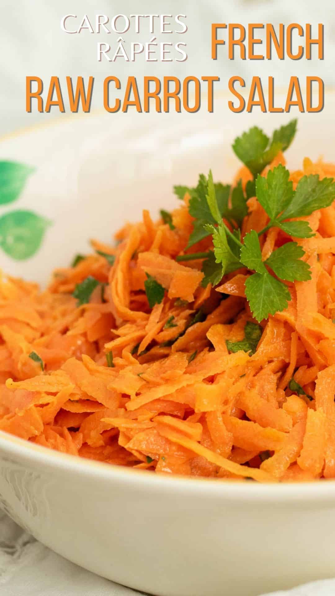 Grated French Raw Carrot Salad (Carottes Râpées) – The Vegan Larder